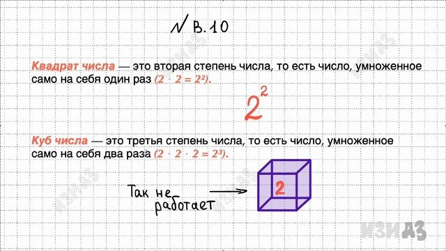 Квадрат числа. Куб числа