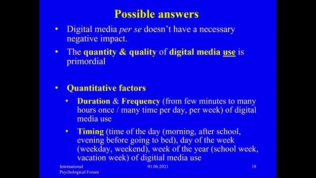 01.06.2021 The impact of digitalization on cognitive and emotional development of children