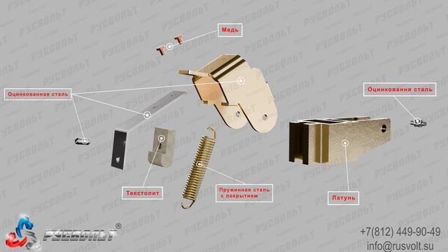 Щеткодержатель BRS-RV 12,5х25 - чертеж 1РВ.100.212-6 ГЧ