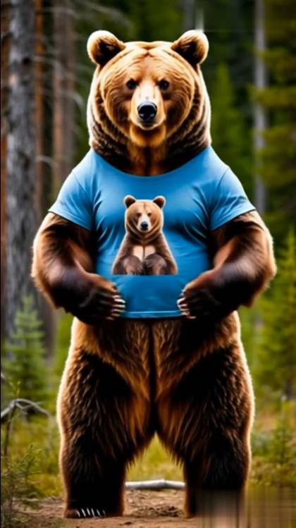 Большой медведь демонстрирует удивительную мощь и ловкость!