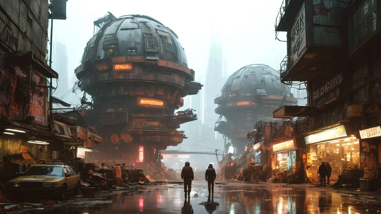 1 hour of dark dystopian ambient  music 🎧 / DYSTOPIA / good for relaxing, meditation, gaming