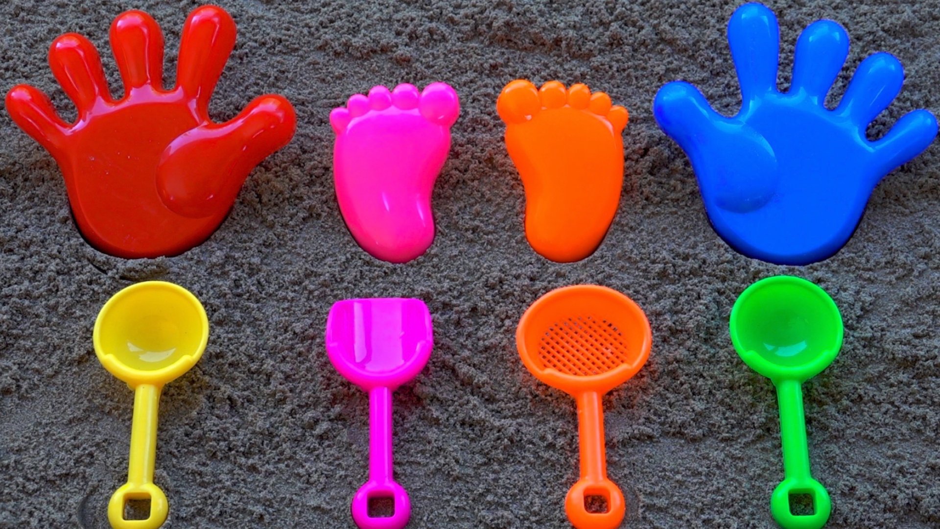 Учим Названия Цветов | Ладошки и Ножки | Цветные Ложечки для Мороженного | Детские  Песенки