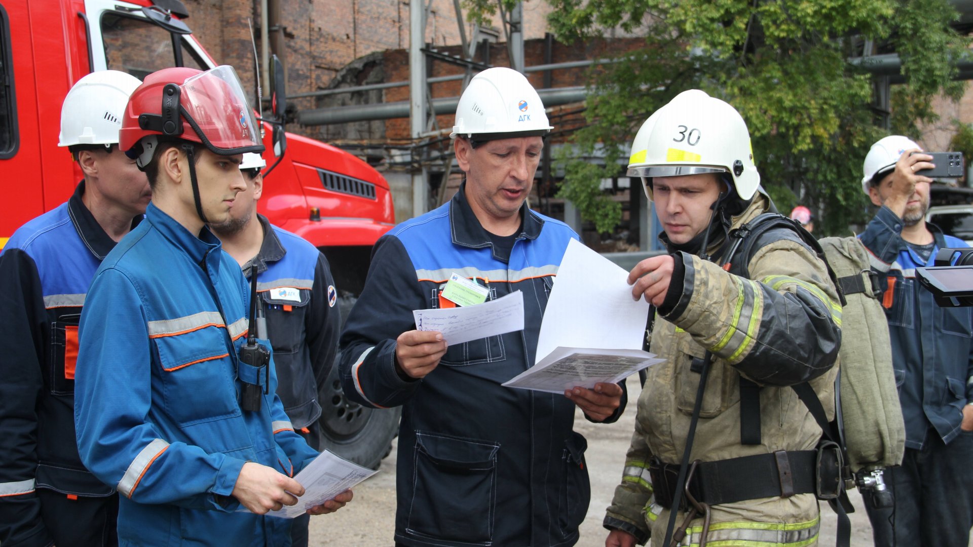 Пожарно-тактическое учение на объекте энергетического комплекса