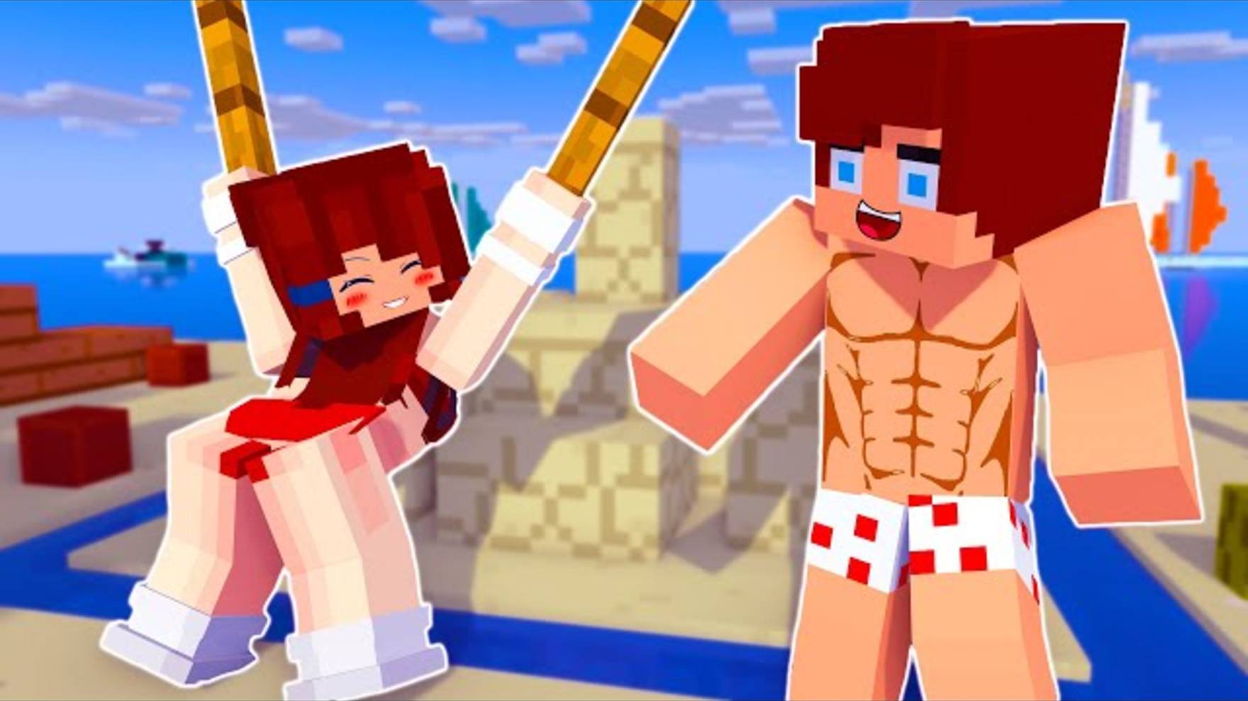 Парни СОРЕВНУЮТСЯ за ДЕВУШКУ - Анимация для Майнкрафта Джей Джей и Майки