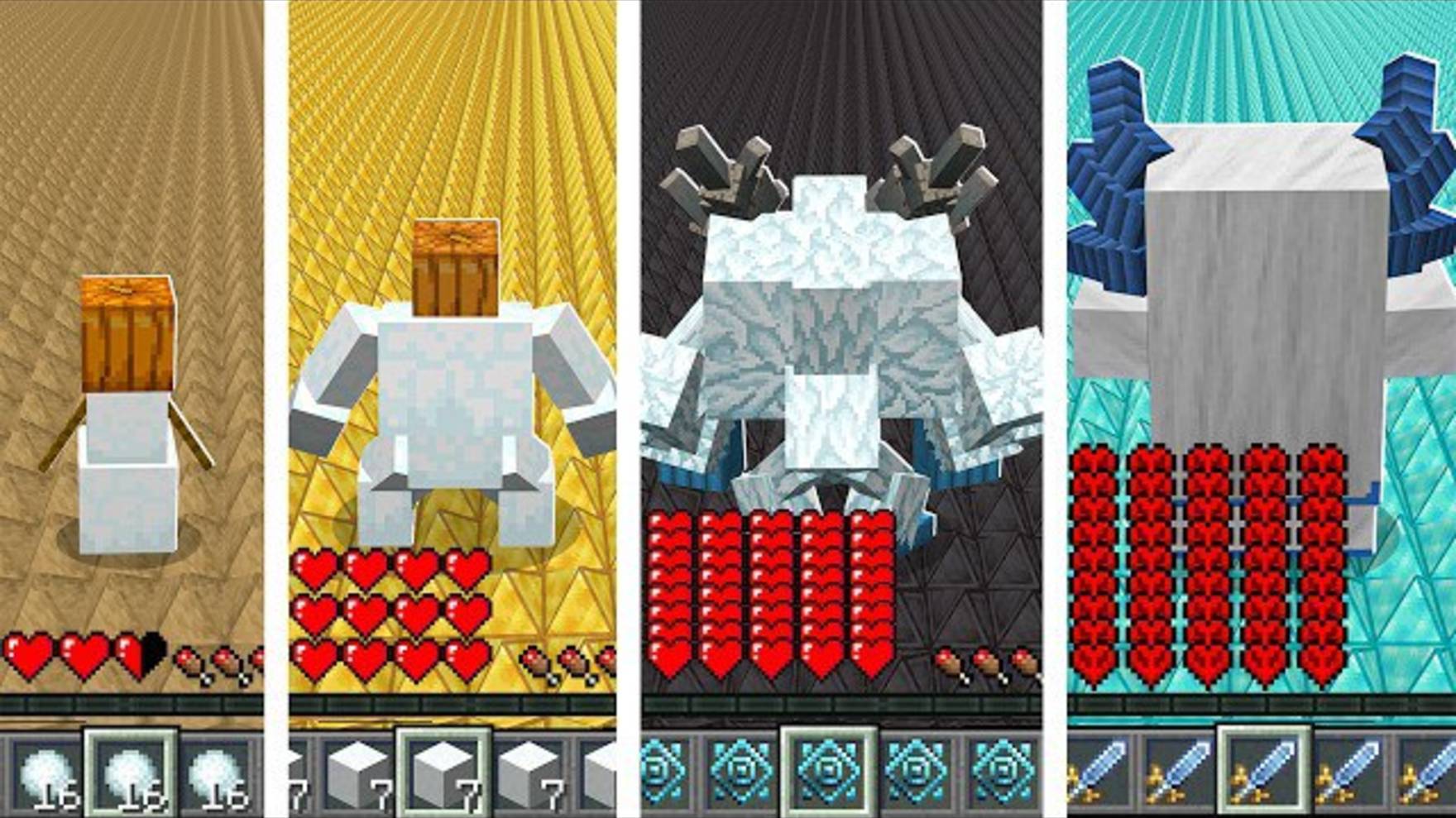 КАКОЙ СНЕЖНЫЙ МОБ В МАЙНКРАФТЕ САМЫЙ МОЩНЫЙ ?