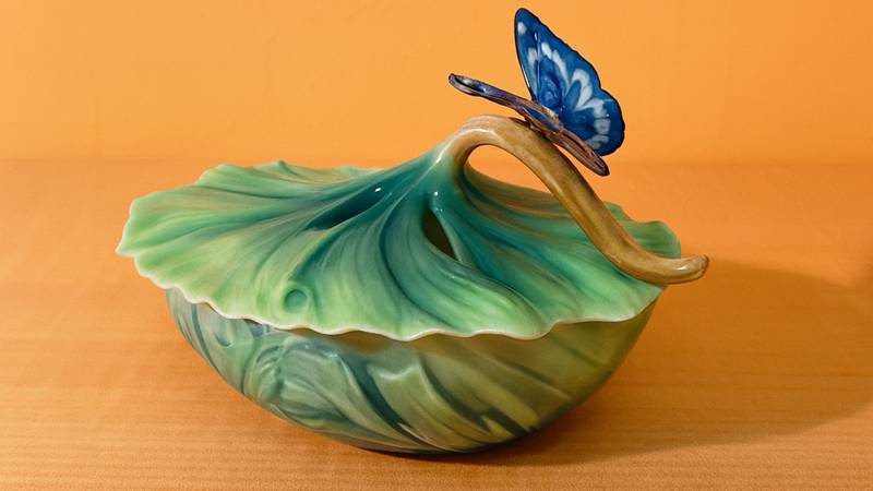 Фарфоровая шкатулка Franz Collection “Бабочка в тропическом лесу” FZ01867, Германия / Тайвань, 2008