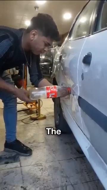 Как убрать вмятину с авто за 5 минут.