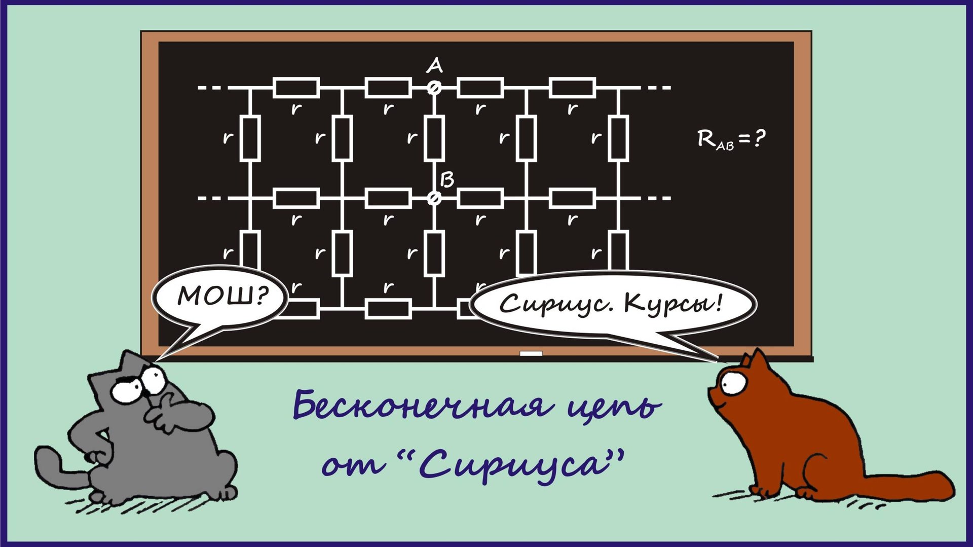 Крутая бесконечная цепь от Сириус.Курсов #олимпиада #физика