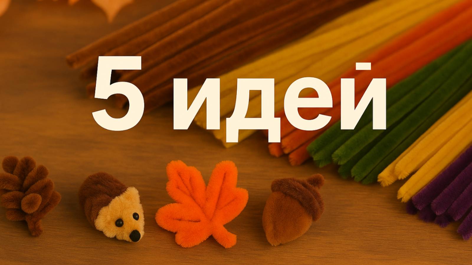 5 осенних поделок из синельной проволоки для мам 🍂✨