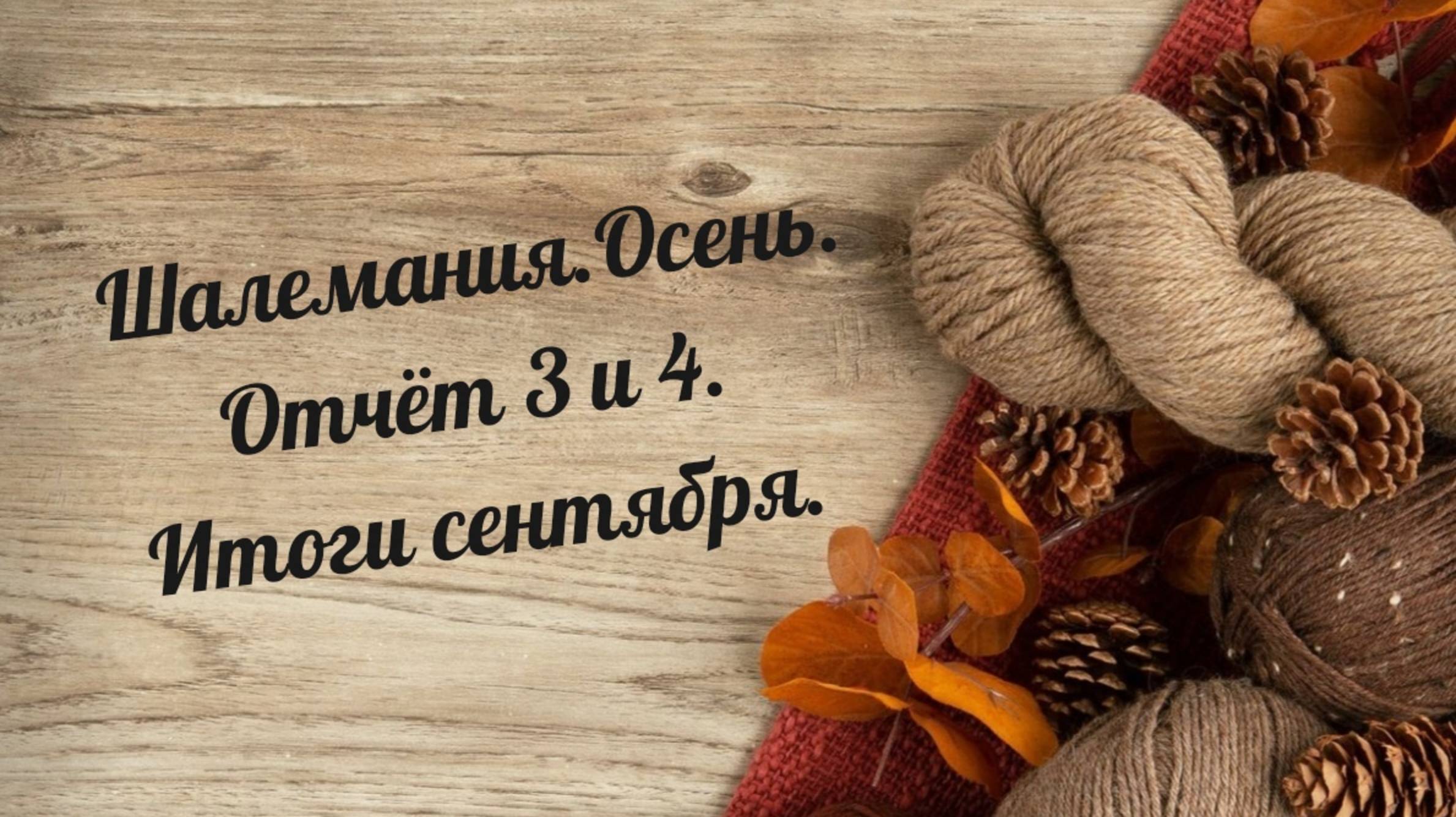Шалемания.Осень. Отчёт 3 и 4. Итоги сентября.
#участникшалемания6