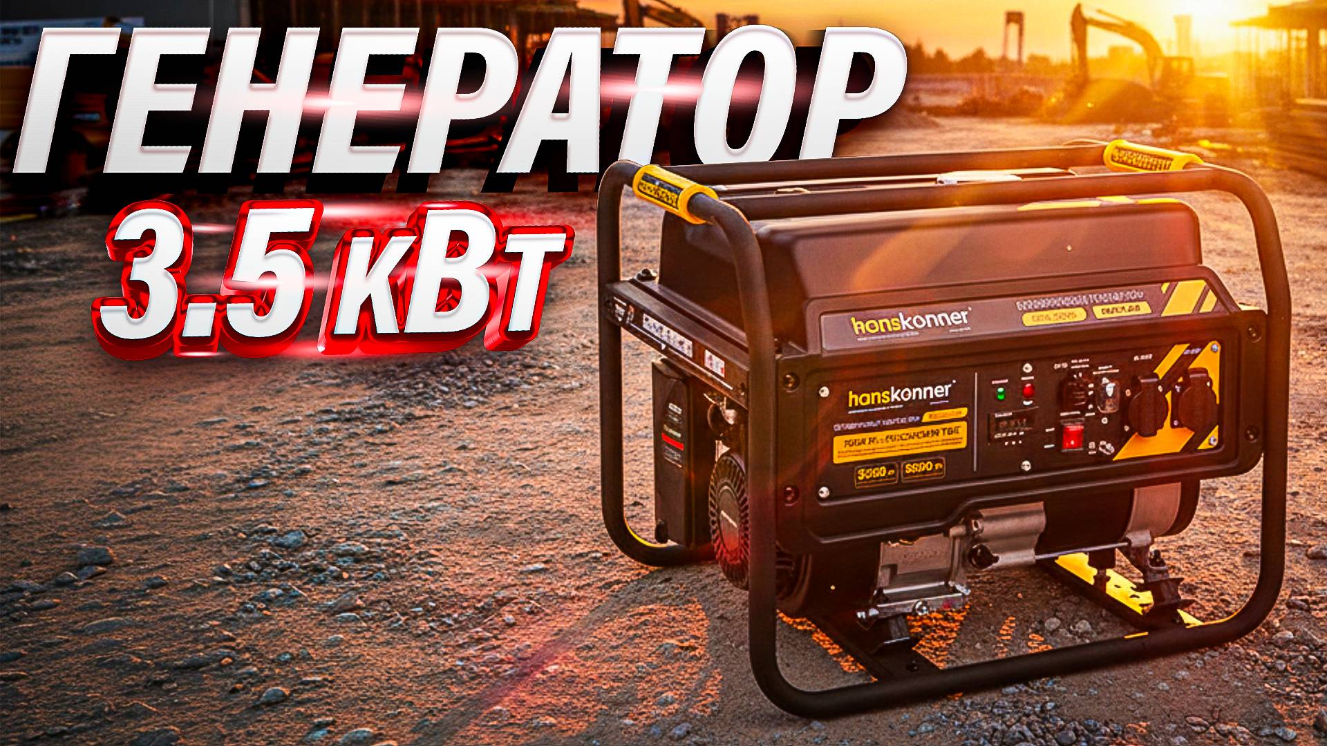 Обзор бензогенератора 3.5кВт HANSKONNER HPG-3500