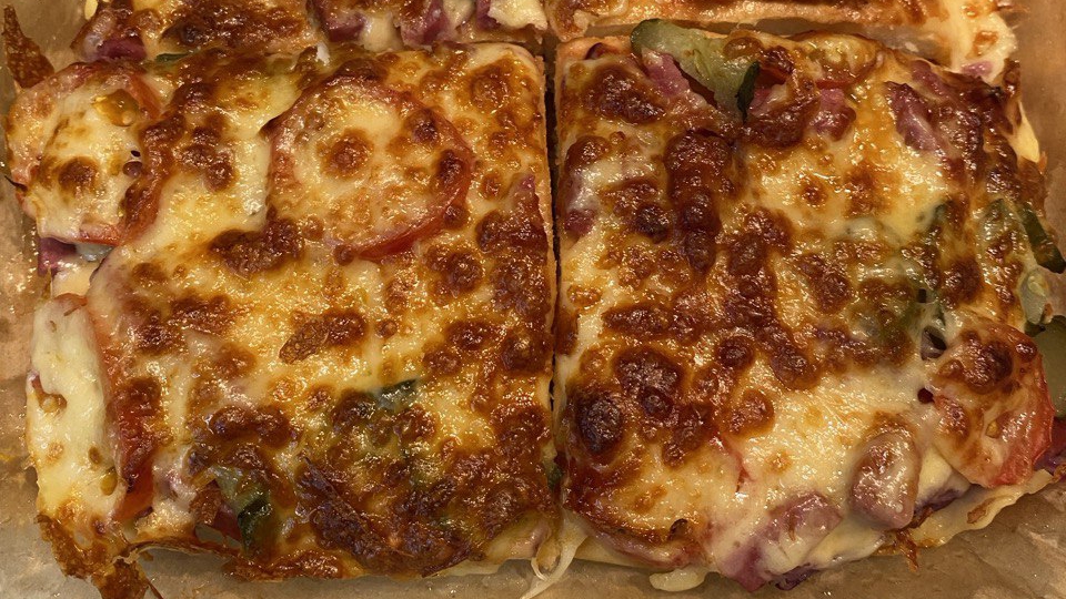 Пирог ПИЦЦА с рисовой мукой в АЭРОГРИЛЕ.