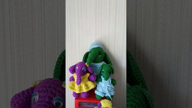 Вязаные слоники "Дружная семейка")))