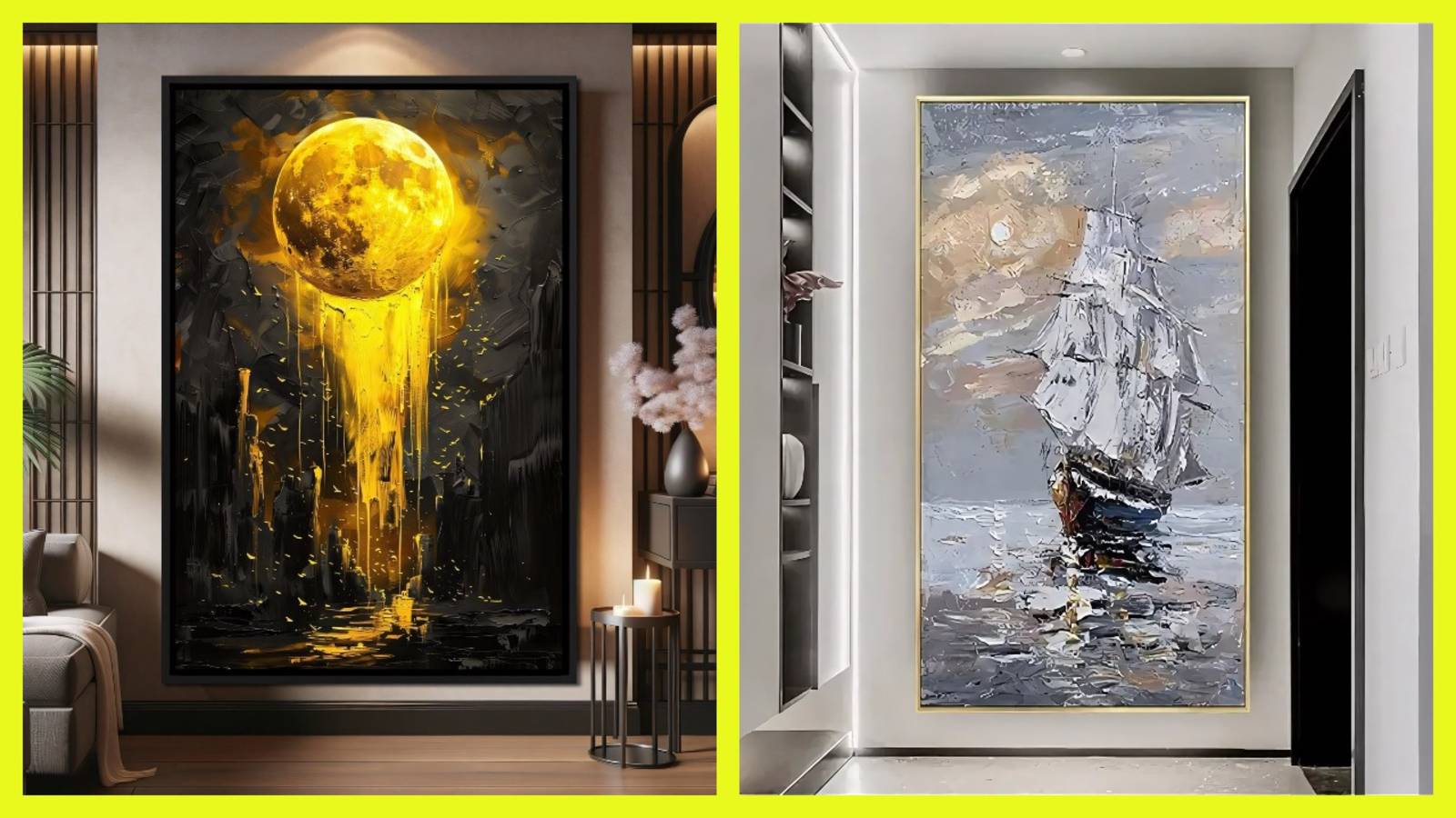 25 идей больших современных картин на стену: взрыв цвета и стиля в вашем доме 🎨🏠