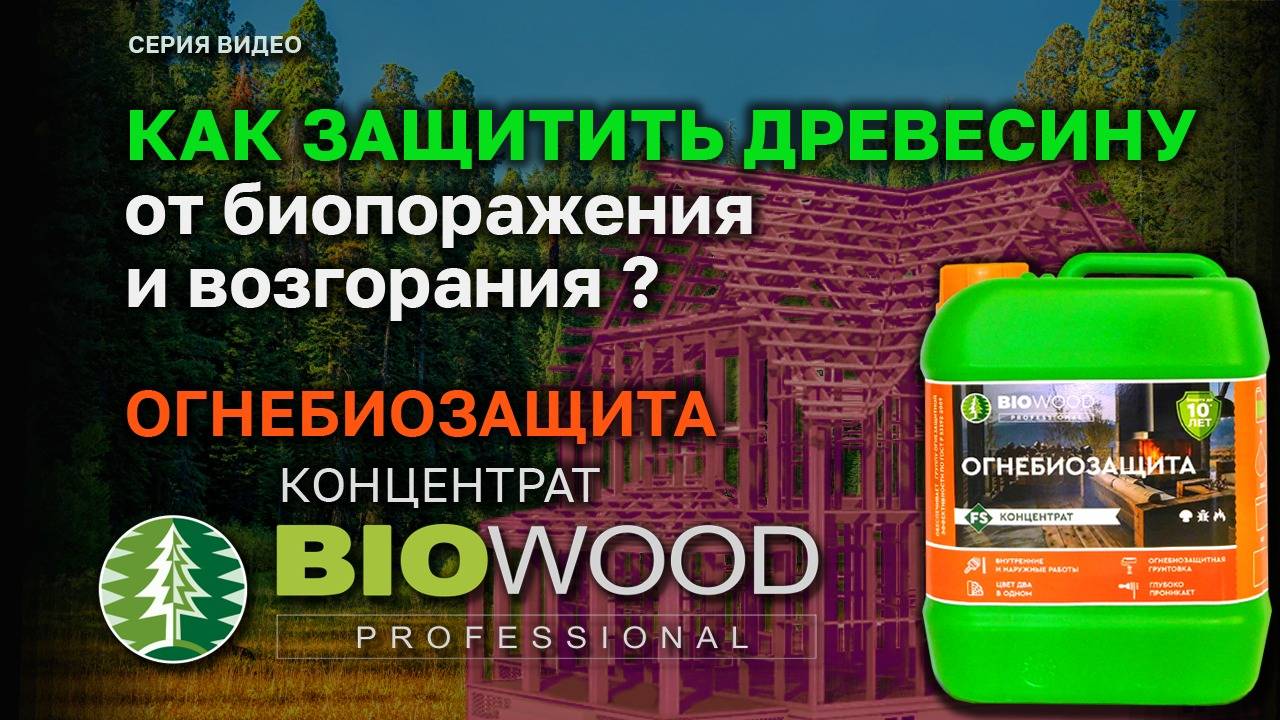 Огнебиозащита для дерева BIOWOOD FS