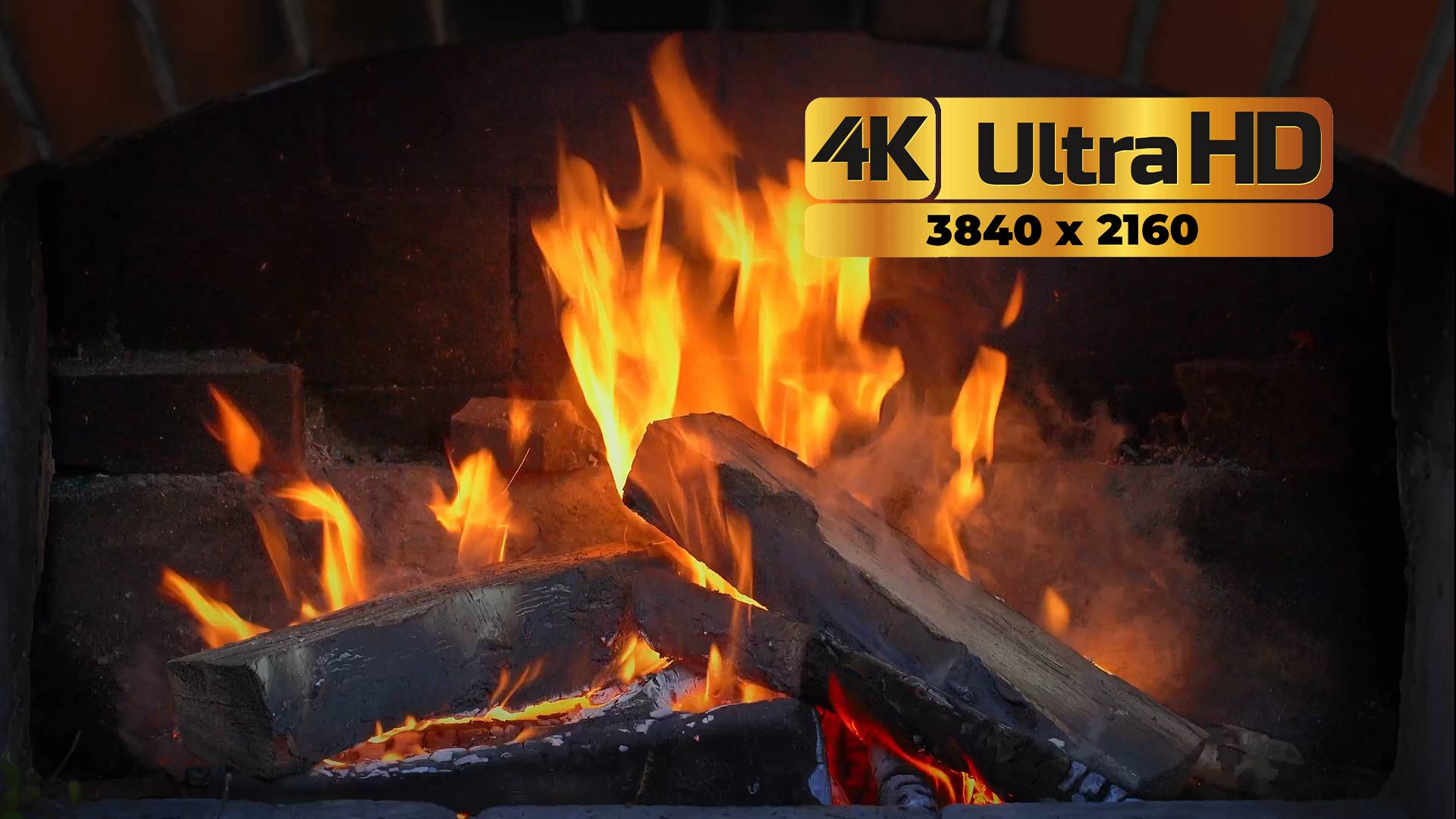 Fireplace 4K / Камин 4К / Звуки камина / Заставка для ТВ / RELAX