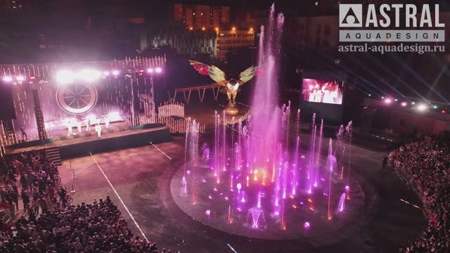 Музыкальный мультимедийный фонтан диаметром 20 метров на площади 50-летия, г. Новый Уренгой