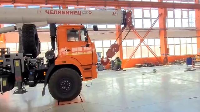 Взвешивание автокрана на шасси КАМАЗ-43118 32 т 31 м