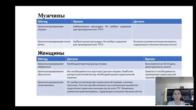 Беременность после трансплантации гемопоэтических стволовых клеток