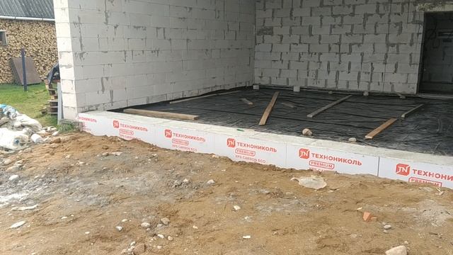 Въезд в гараж с утепленной балкой