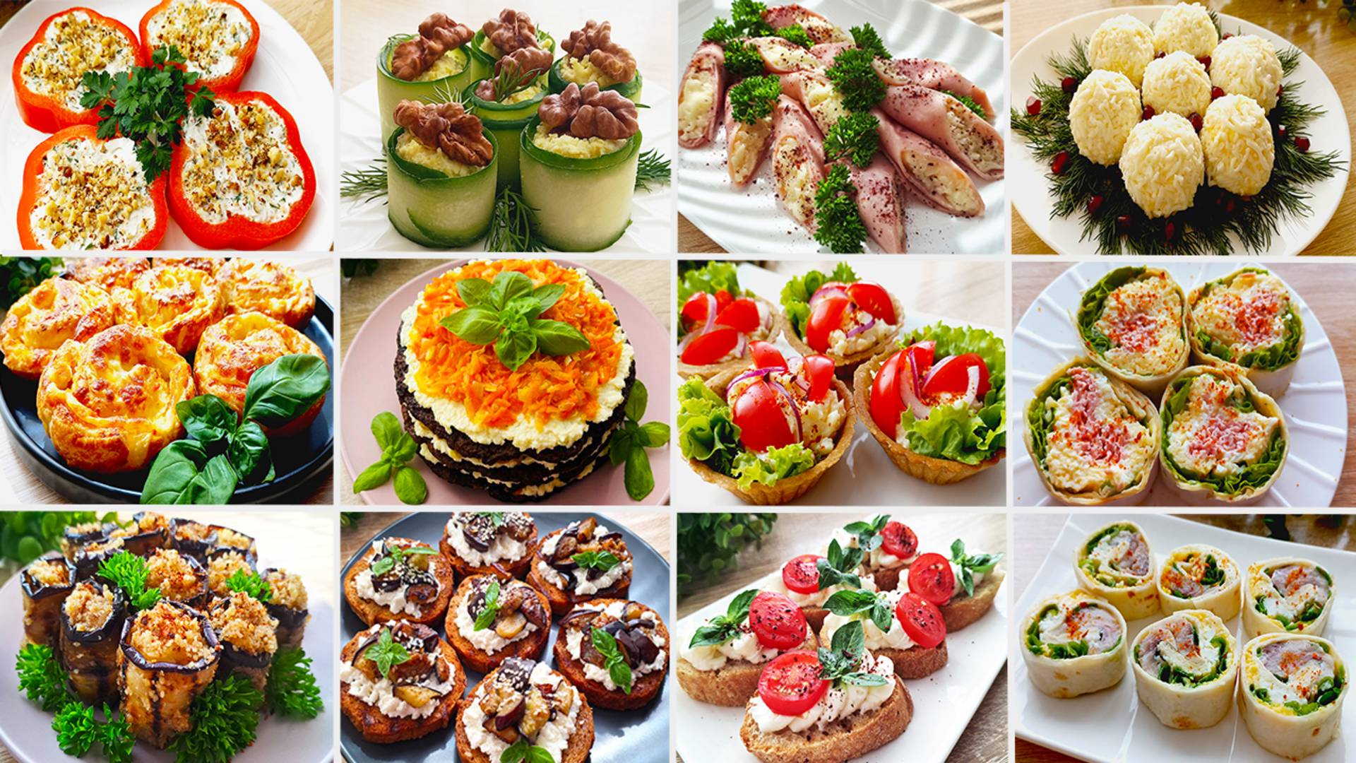 Закуски для Праздничного Стола 🔥Топ-12 рецептов 😋 Просто и Вкусно! на Рождество и Новый год