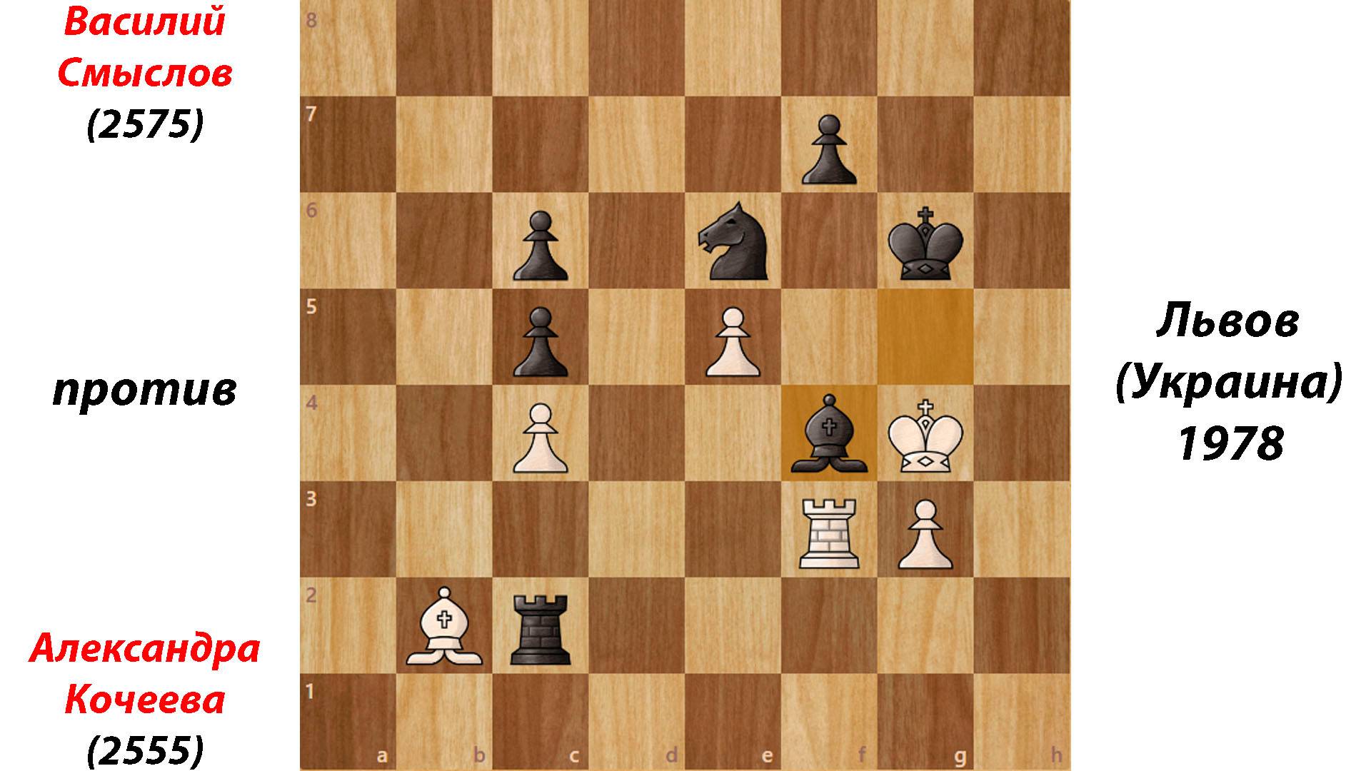 Василий Смыслов против Александра Кочеева, Львов (Украина), 1978.