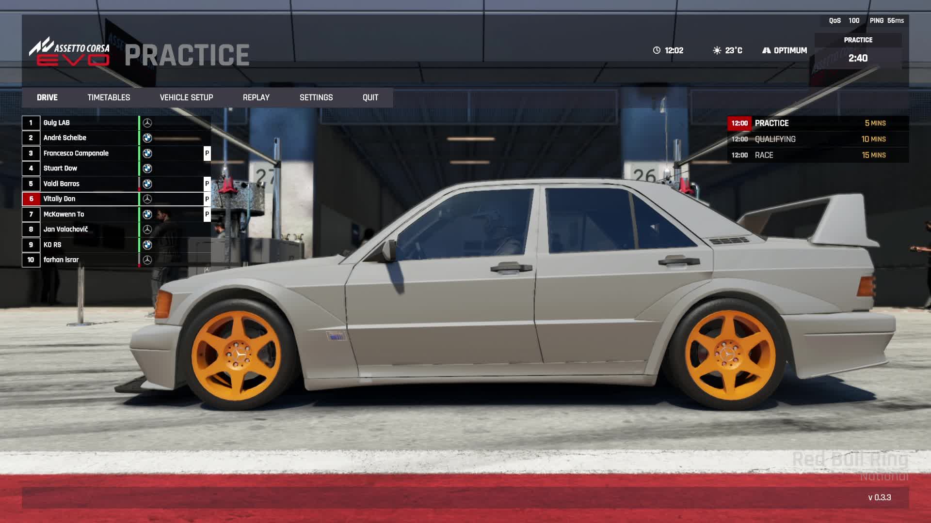 Assetto Corsa EVO. Mercedes против BMW.