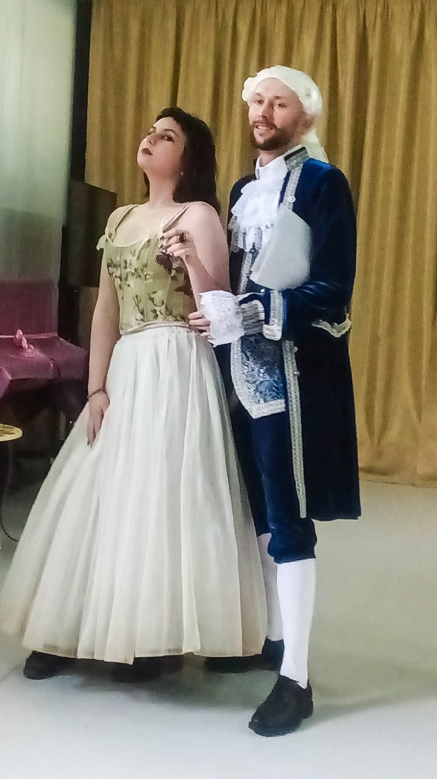 «Распутник» Фрагмент репетиции спектакля в костюмах Диалог Баронне и Анжелики Неудержимые Мечтатели