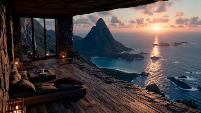 Deep Chillout Ocean Sunset Music for Relaxing & Focus - Ultimate Study Vibes