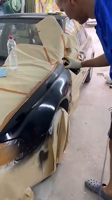 Покраска авто в гараже БАЛЛОНЧИКОМ профессиональный результат своими руками