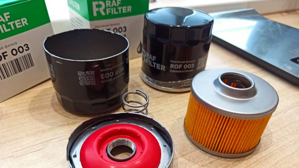 Распил масляного фильтра RAF FILTER ROF 003