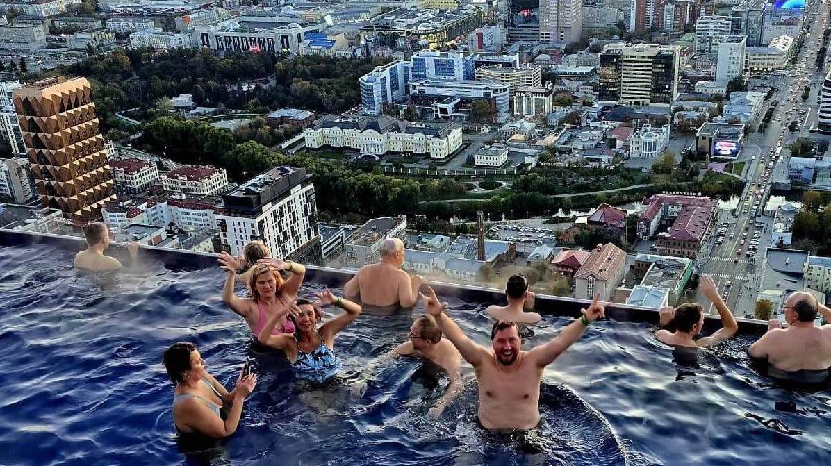 2025. Ekaterinburg. Chess Deaf Russia Ch. (M&W). Video 5 - Award Teams, Cat Cafe, Sky Pool 197m 55fl