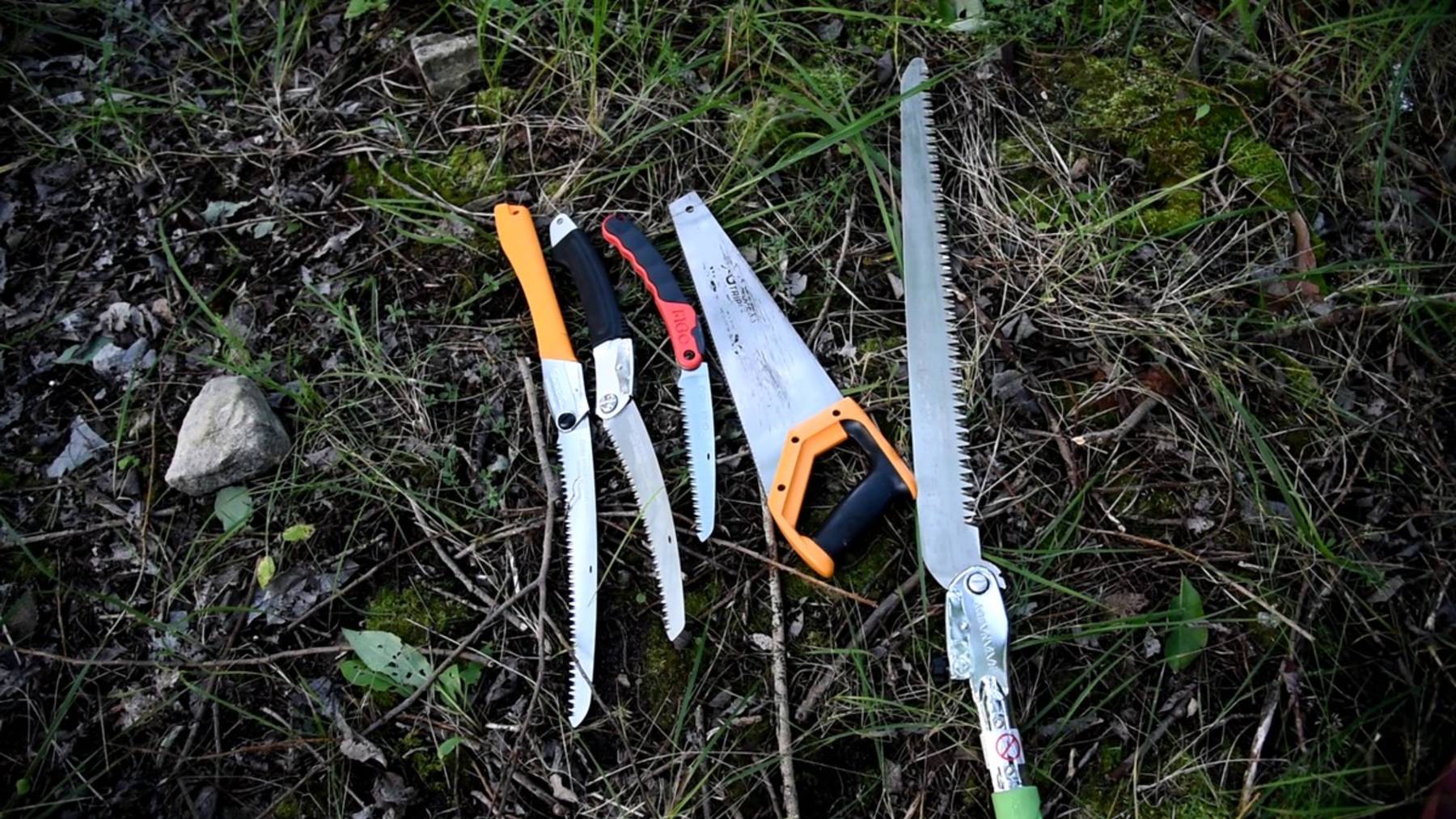 Тестируем разные пилы на тонкие ветки до 10 см.