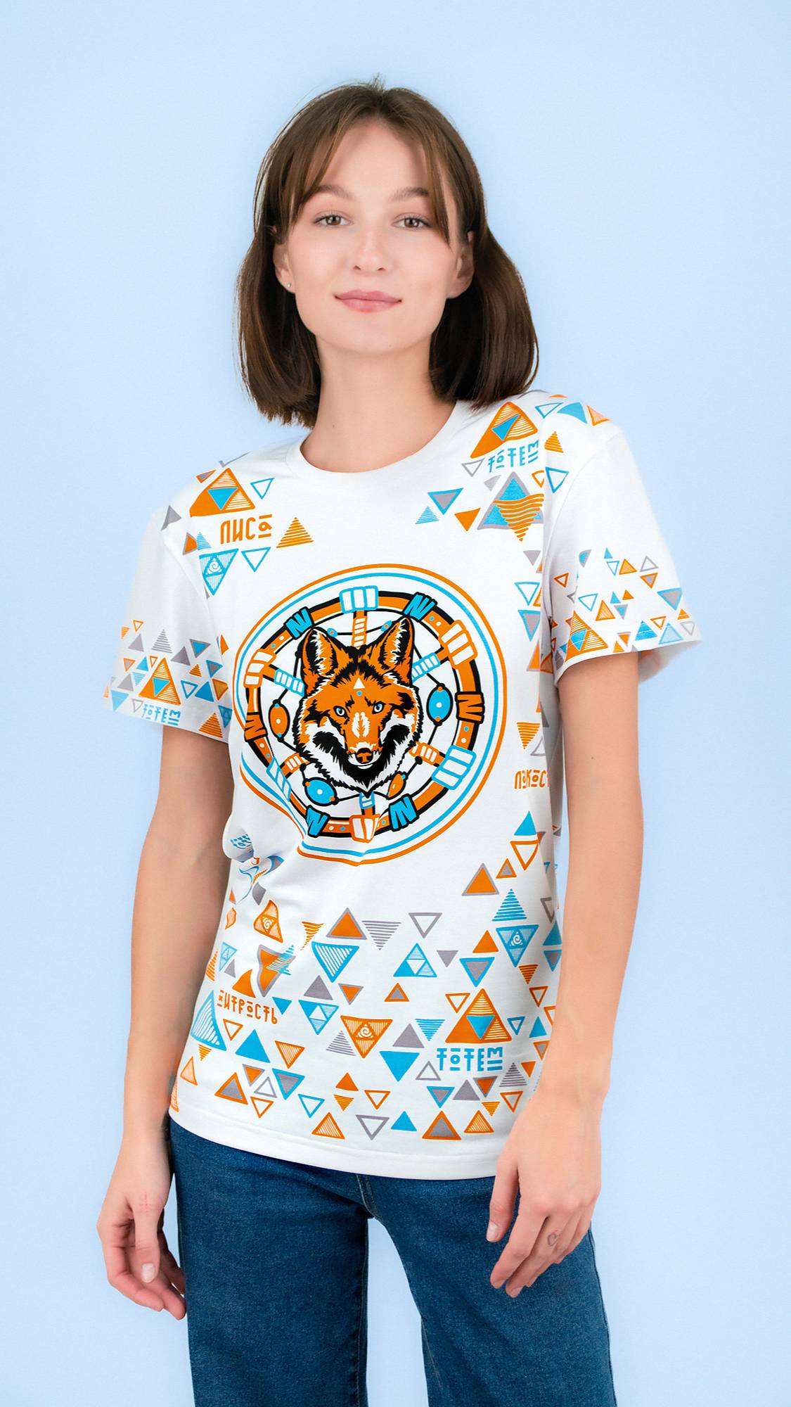 Футболка ТОТЕМ ЛИСА (белая)