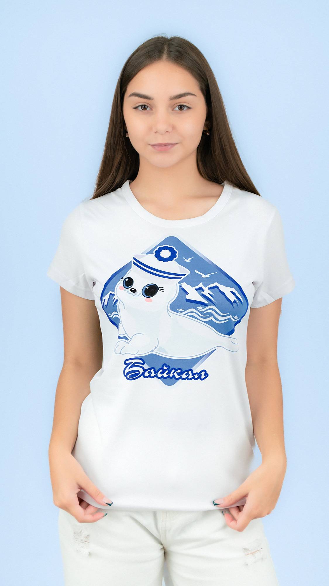 Футболка лайт односторонняя приталенная НЕРПА РОМБ