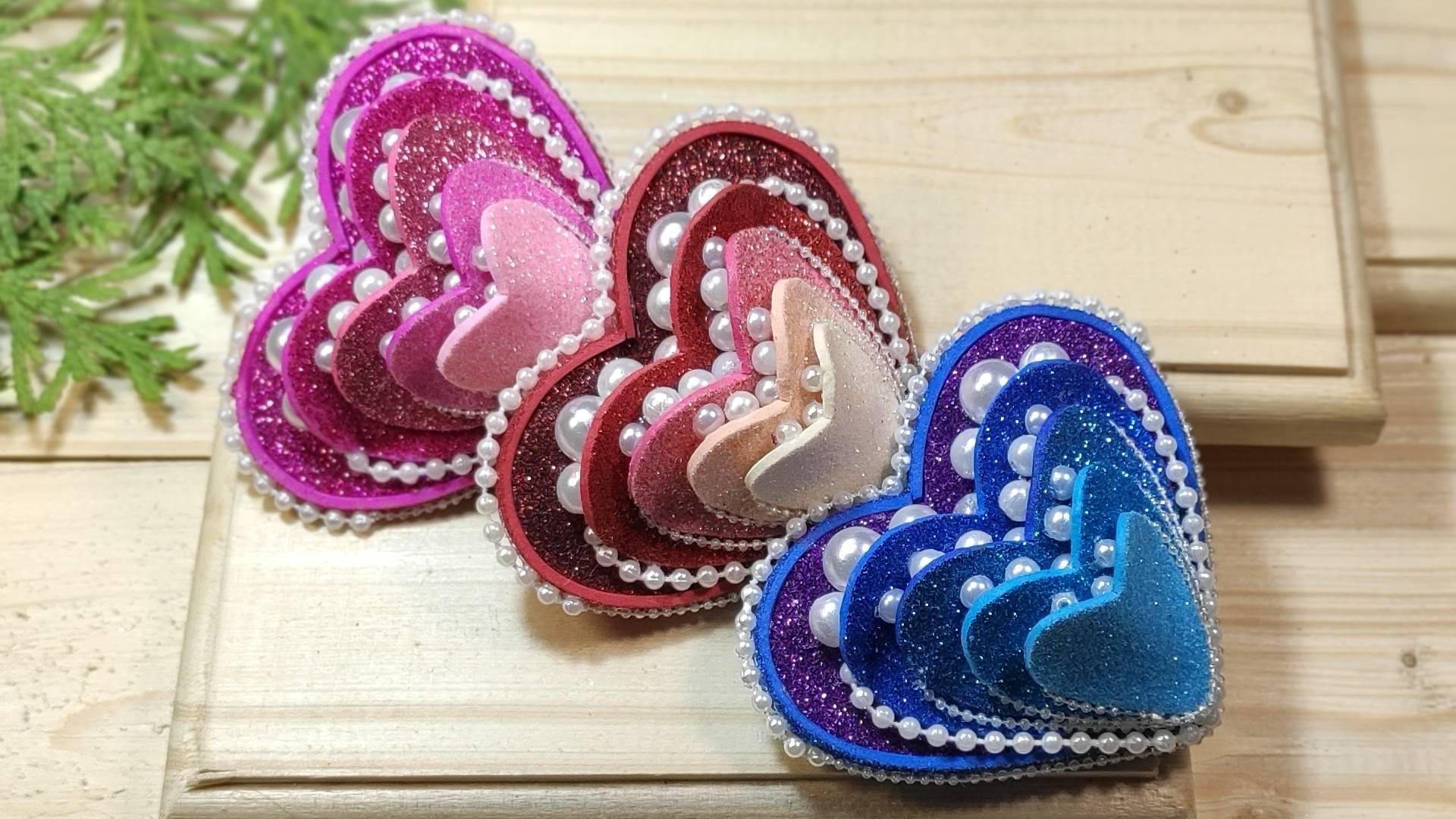 Сердечко своими руками из глиттерного фоамирана. Сердечко из фоамирана МК.