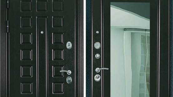 Входная дверь с зеркалом мдф с двух сторон обзор моделей