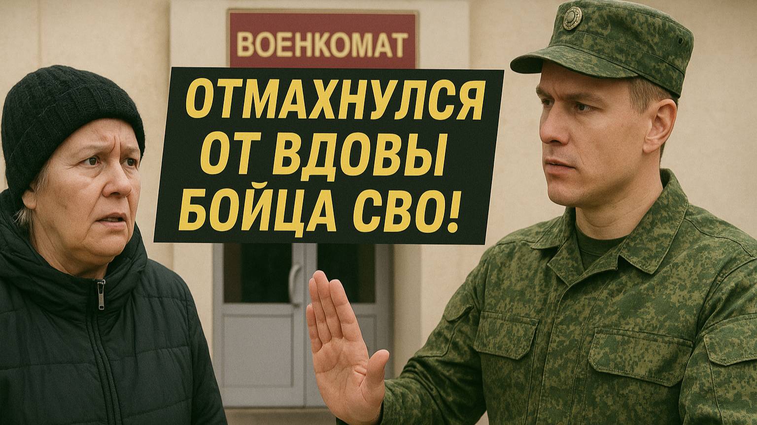 ВОЕНКОМАТ ОТМАХНУЛСЯ ОТ ВДОВЫ БОЙЦА СВО!