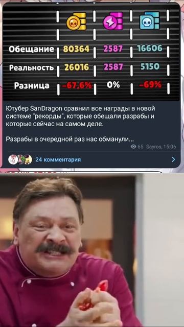 🤔Ютубер SanDragon сравнил награды рекордов в Brawl Stars и вот что вышло:😨 | #brawlstars #brawl