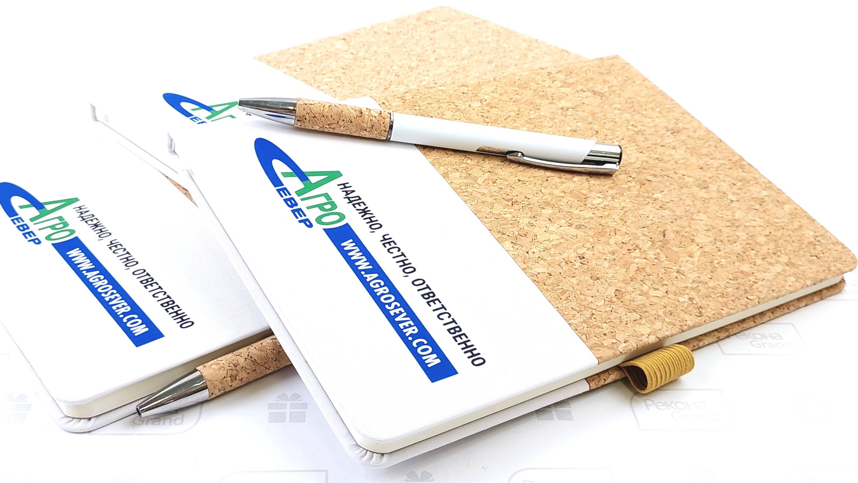 Изготовление блокнотов из пробки с логотипом