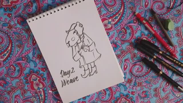 Inktober 2025 Day 2 - WEAVE Инктобер - День 2 - Плетение Рисую своих любимых капибар