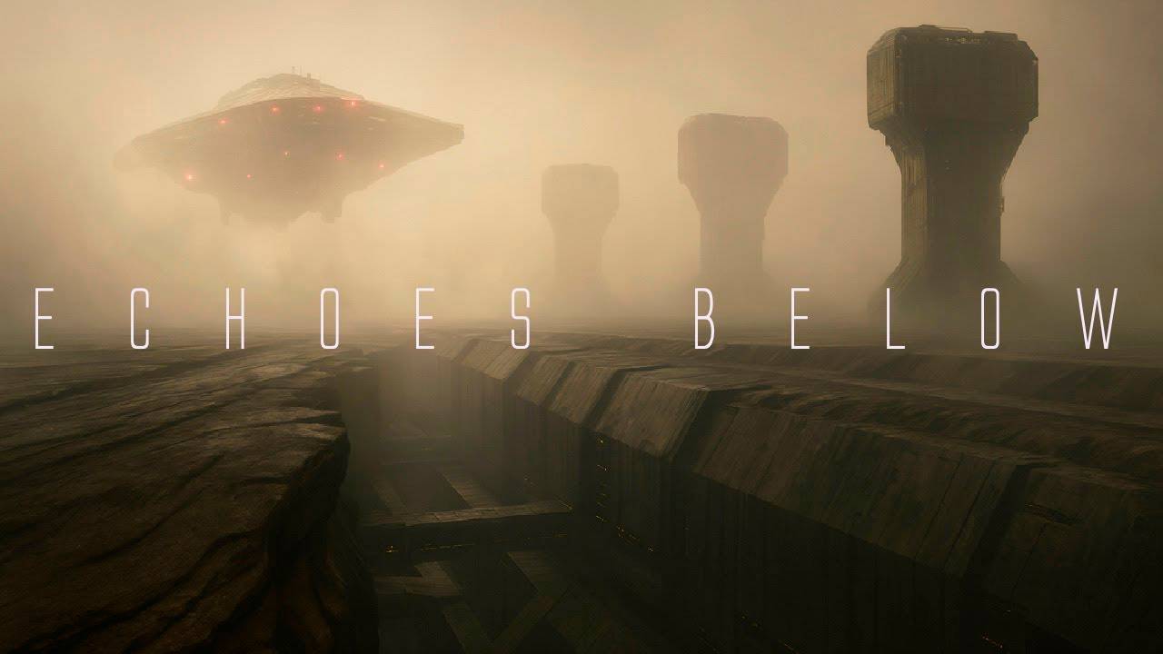 Echoes Below • Calm Dark Ambient Sci Fi Music 🎧 [ DEEP Cerebral Ambience ]
