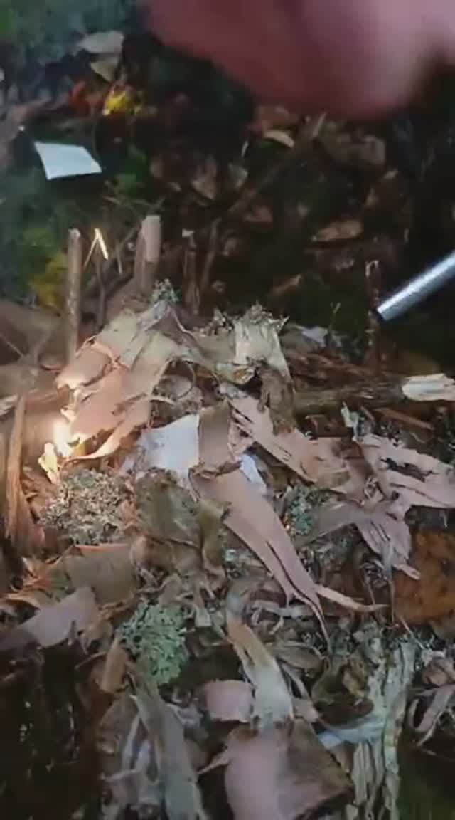 Огонь с помощью огнива