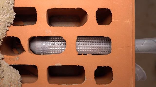 Установка химического анкера в пустотелые материалы