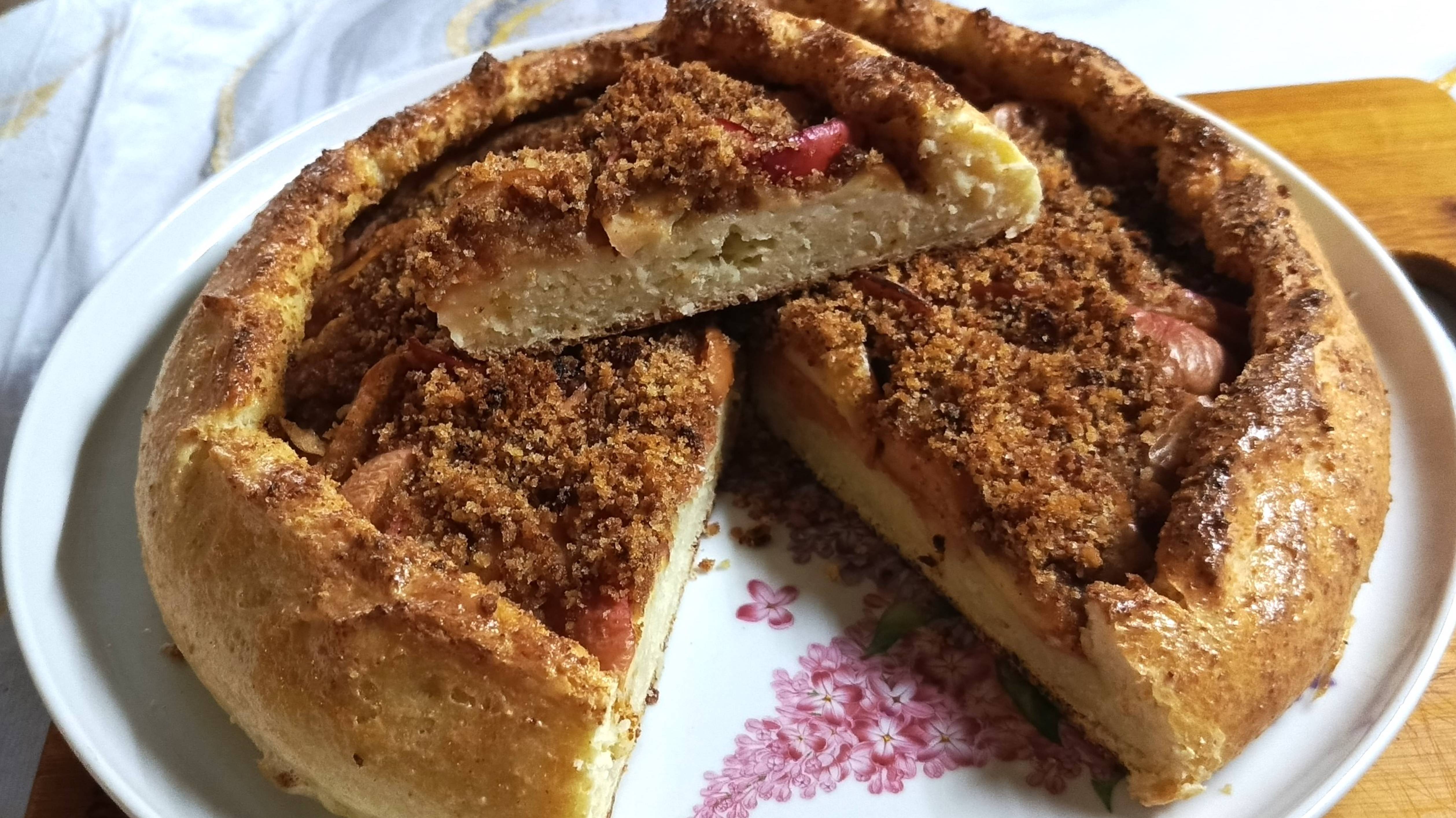 ПИРОГ НА ТВОРОЖНОМ ТЕСТЕ С ЯБЛОКАМИ