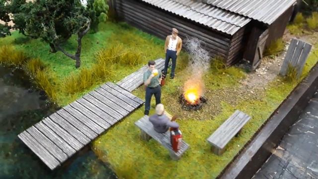 Процесс работы над макетом дачного дома в масштабе 1:43