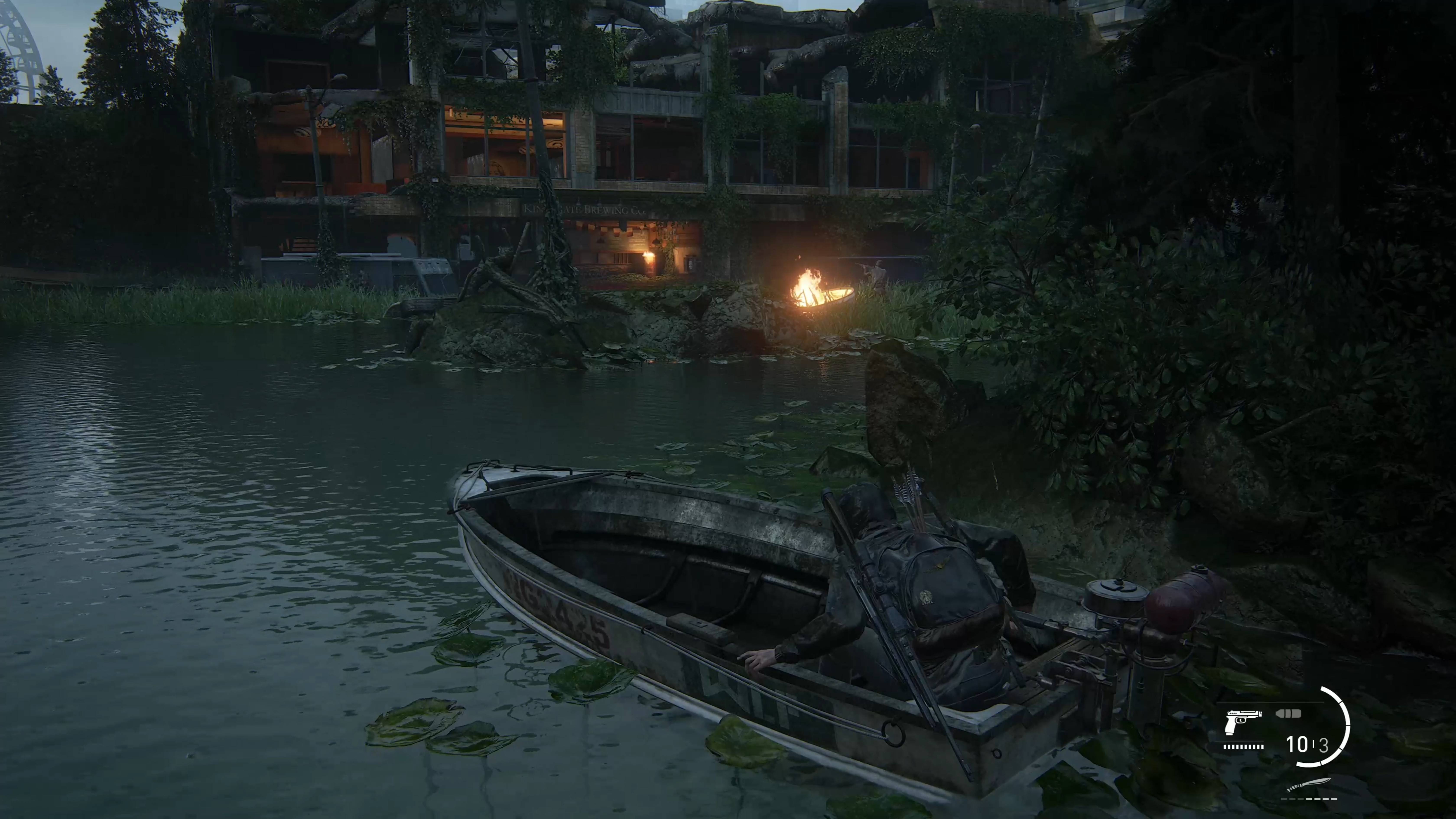 The Last of Us Part 2. Part17. На лодке по затопленному Сиэтлу. Псы воюют со Шрамами.