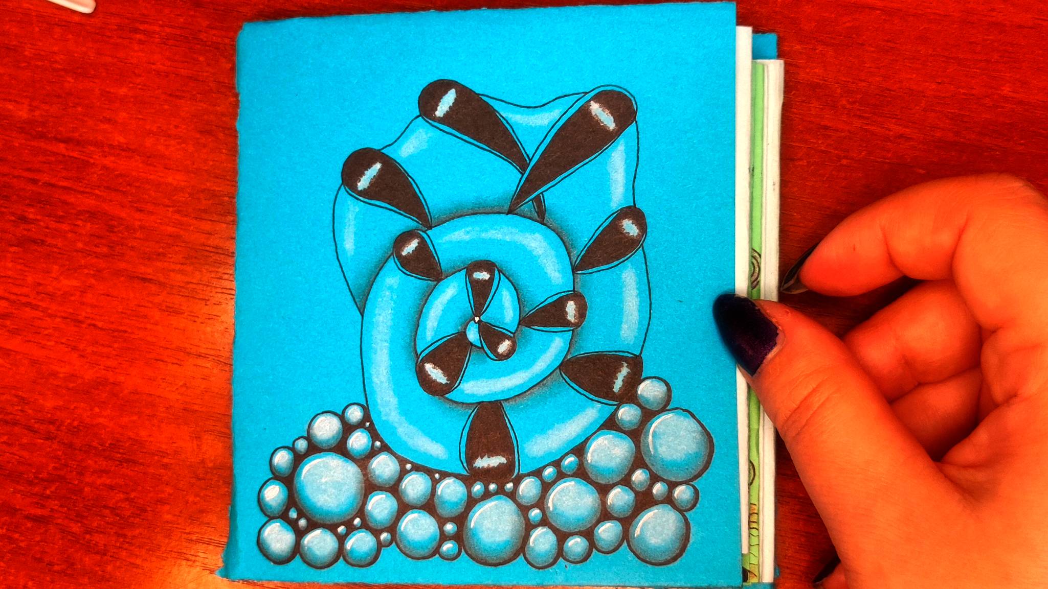 Подводный мир из танглов Ракушка