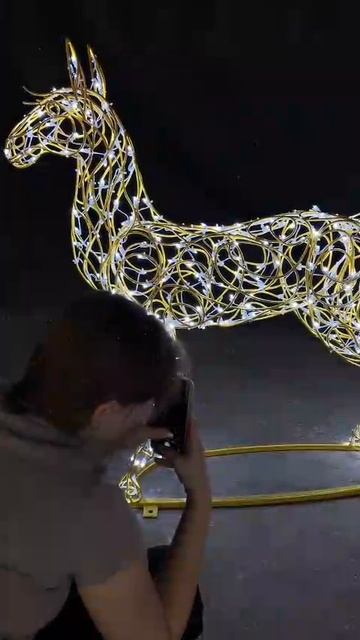 Световая фигура "Семья лошадей".