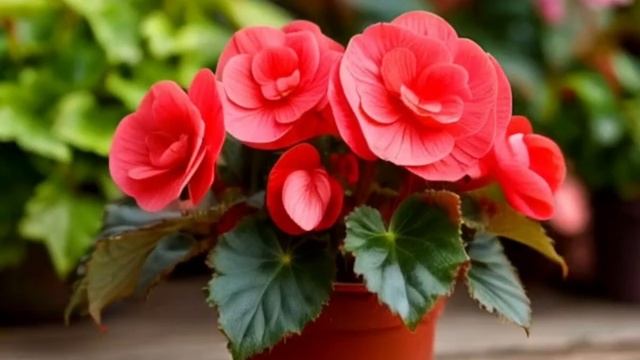 ФУТАЖ   - КРАСАВИЦА  БЕГОНИЯ